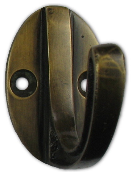 Oval Back Carved-Side Hook - Transitional - Wall Hooks - by Handcrafted ...