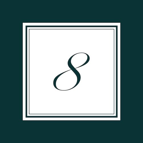 "Number Eight - Formal Border" Pillow, 16" x 16" - Contemporary ...