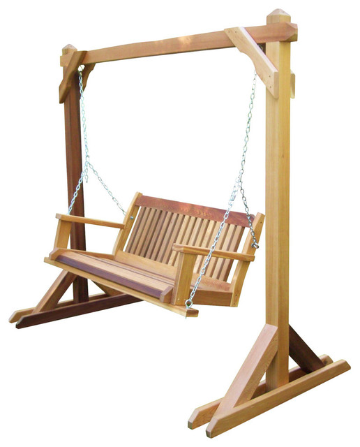 Basic Swing Frame, Cedar Tone - Transitional - Porch Swings - by Wood ...