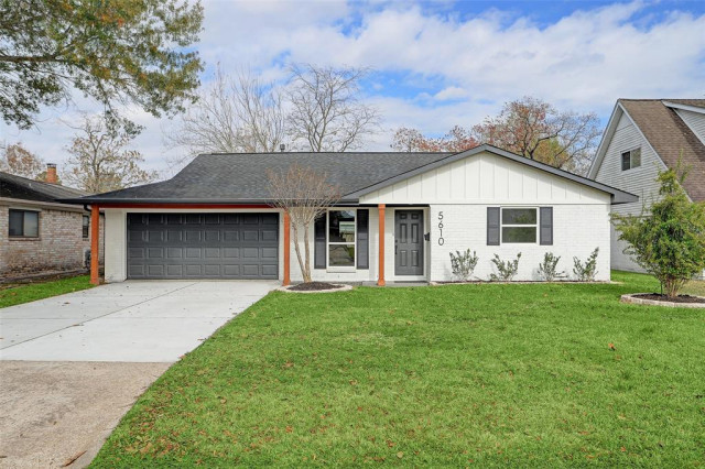White brick exterior - Transitional - Exterior - by Showhomes Houston ...