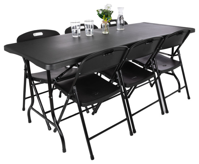 Folding Table Lightweight Portable Folding Desk - 6' Long Plastic Table ...