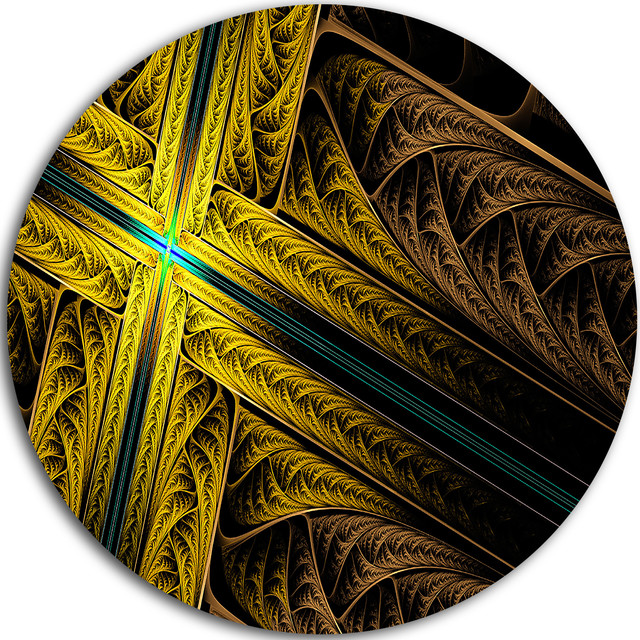Intricate Multi-Colored Cross, Digital Art Disc Metal Artwork, Disc of ...