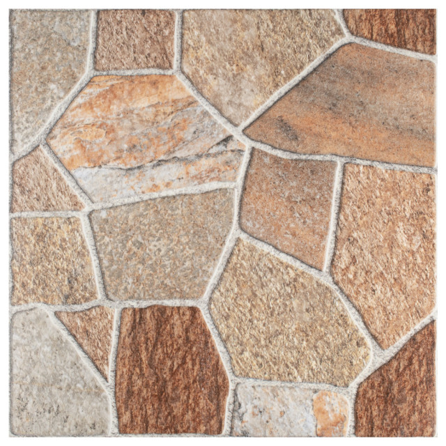 Leticia Ceramic Floor and Wall Tile, Beige, Sample - Traditional - Wall ...