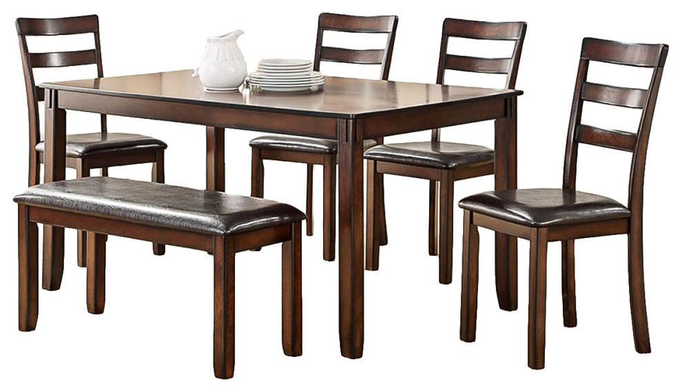 Wooden 6-Piece Dining Set - Transitional - Dining Sets - by Simple ...