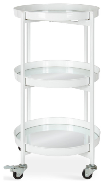 Celia Round Metal Bar Cart, 14x14x28 - Contemporary - Bar Carts - by ...