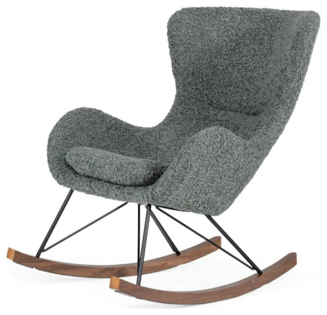 Bennett Modern Gray Sheep Rocking Chair - Midcentury - Rocking Chairs ...