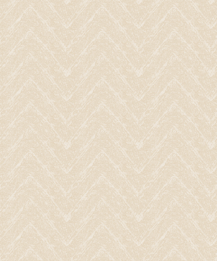 Modern Textured Wallpaper Featuring Chevron Pattern, Nf232031, One Roll ...