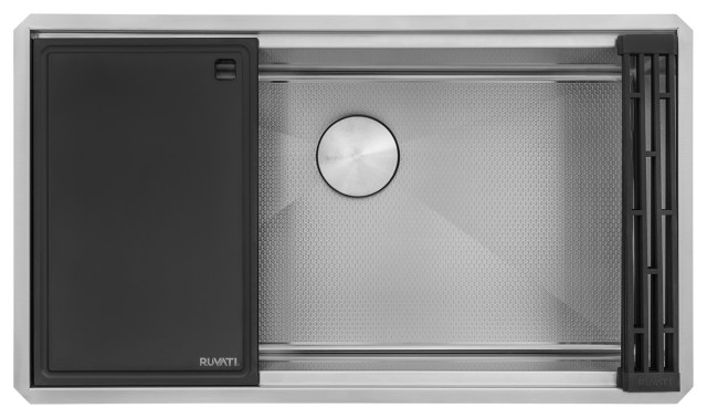 Hex Bottom 30" Workstation Embossed Texture Kitchen Sink - Contemporary ...