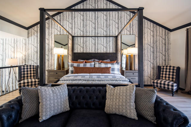 Porter Ranch Farmhouse Master Bedroom - Campagne - Chambre - Autres ...