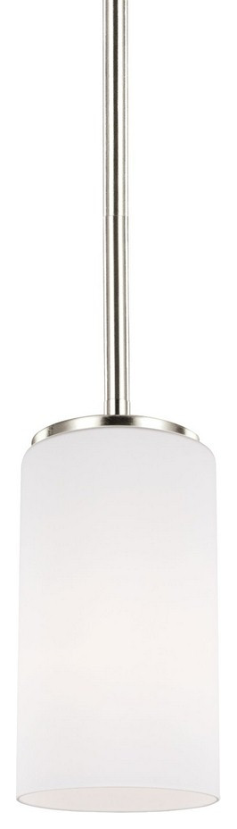 One Light Mini-Pendant-Brushed Nickel Finish-LED Lamping Type ...