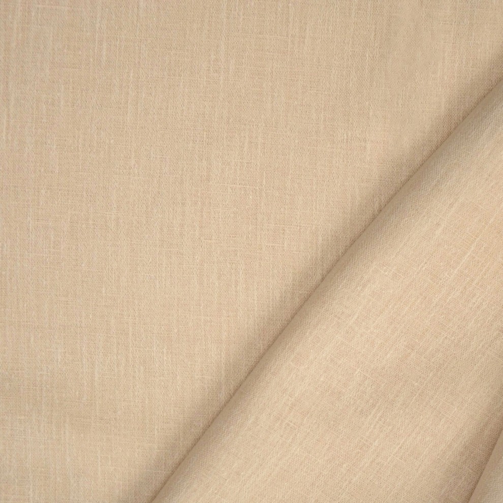 Sand Beige Neutral Solid Sheer Texture Window Sheer Fabric ...