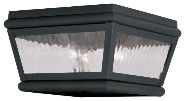 Exeter Outdoor Ceiling Mount, Bronze - Transitional - Outdoor Flush ...
