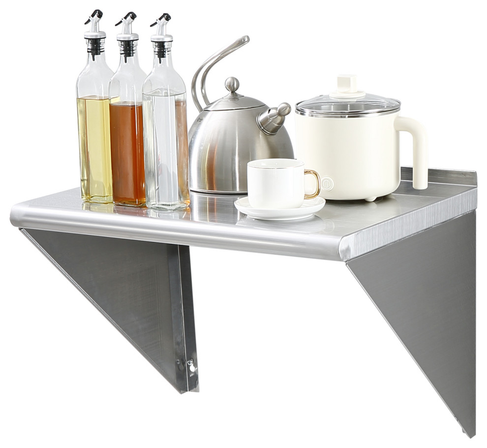 VEVOR 24"x18" Stainless Steel Wall Mounted Shelf Kitchen Restaurant ...