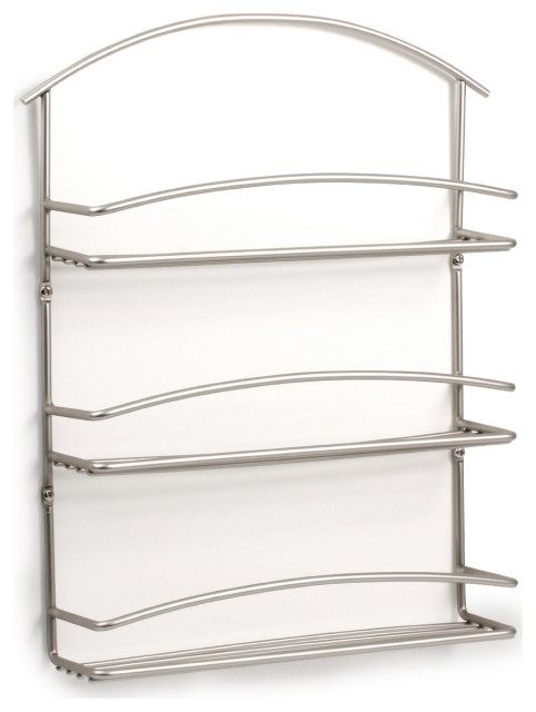 Spectrum Euro Nickel Metal Wall Mount Spice Rack - Transitional - Spice ...