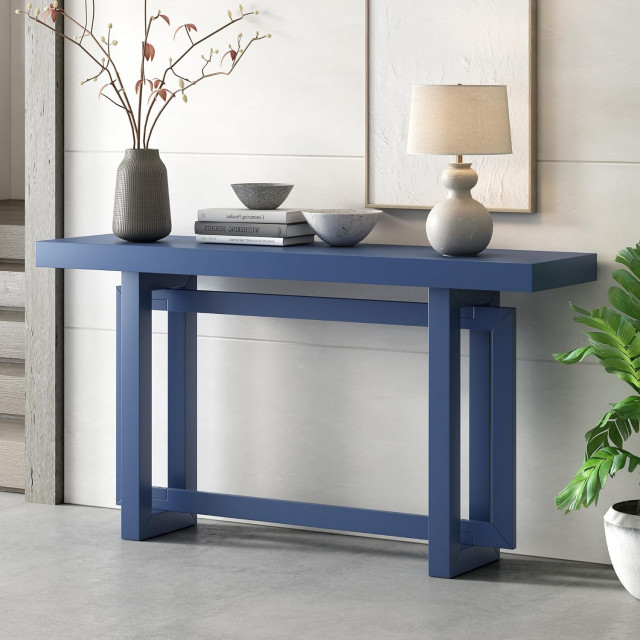 Minimalistic Console Table, Unique Geometric Base With Large Top ...