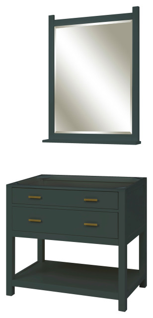 Le Bath by Sunny Wood Pullman Series 36" 1 Drawer Vanity With Open ...