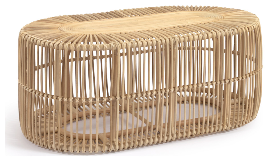 Oval Rattan Coffee Table | La Forma Lael - Contemporary - Coffee Tables ...