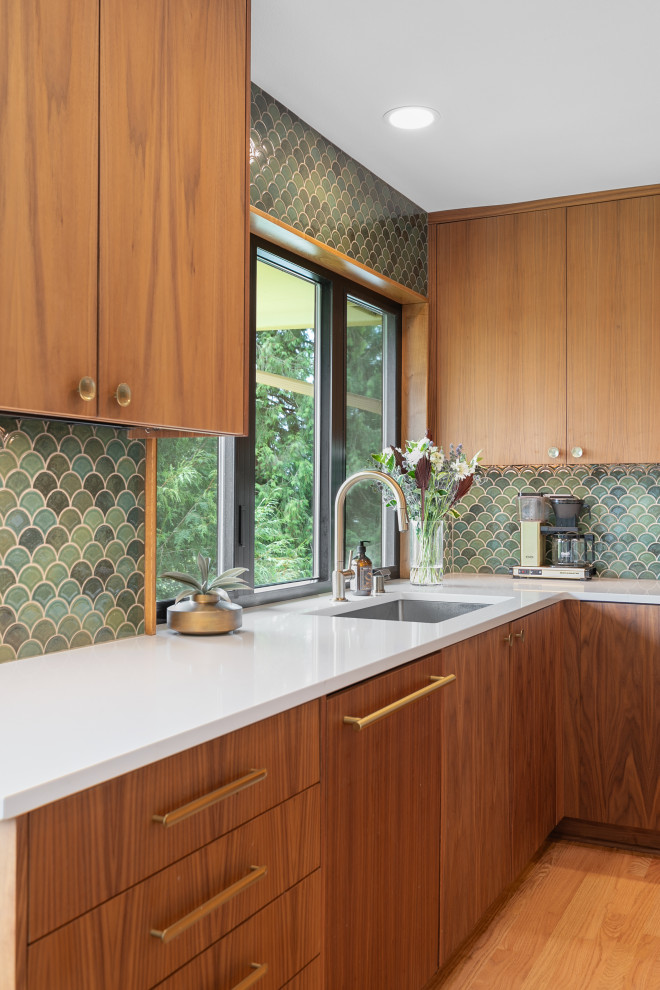 New Roots | Camas Whole House Remodel - Midcentury - Kitchen - Portland ...