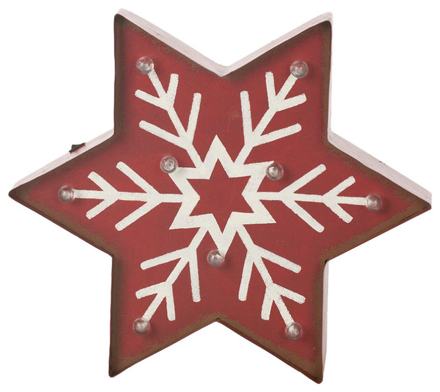 Marquee LED Lighted Snowflake Sign - Contemporary - Christmas ...