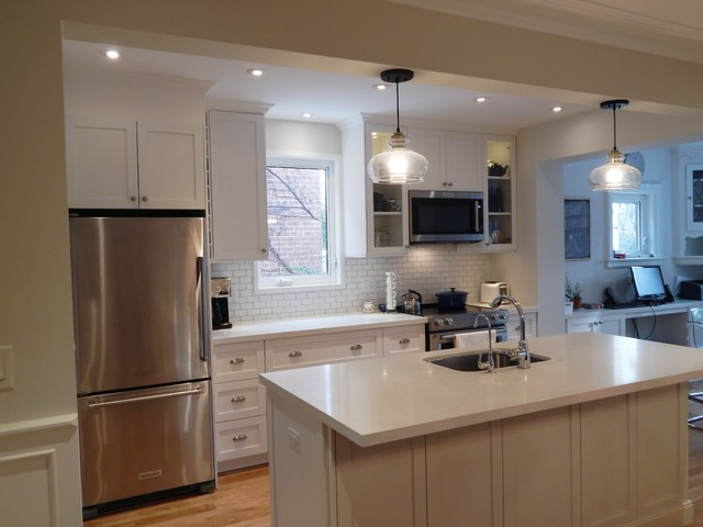 Open-Concept IKEA Kitchen - Bjorket (Custom-Painted to Match Forbattra ...