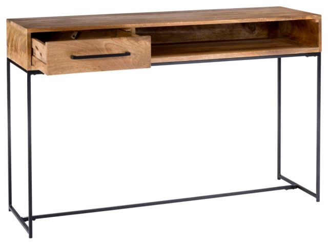 50 Inch Console Table Natural Scandinavian Moe's Home - Scandinavian ...
