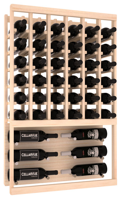 CellarVue Ponderosa Pine Showcase Wine Rack, Pine Unstained ...