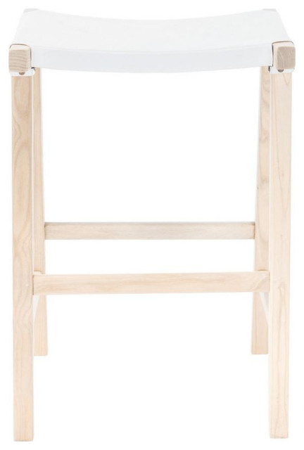 Jacoby Rectangle Counter Stool, Set of 2, White/Natural - Transitional ...