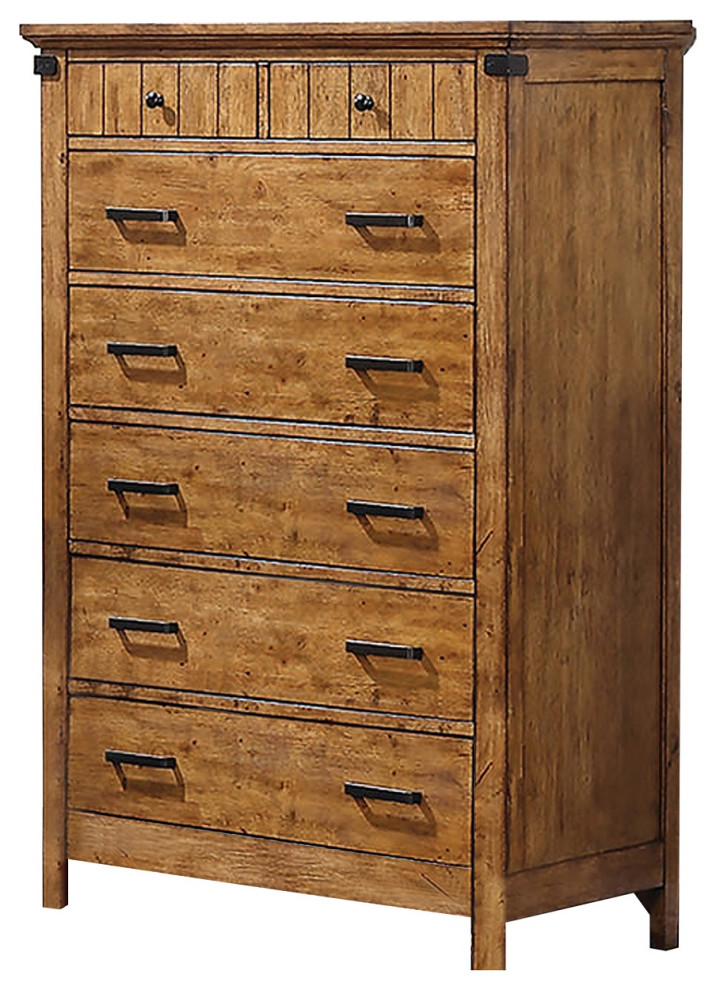 Emma Mason Signature Beryl 7 Drawer Chest in Rustic Honey ...