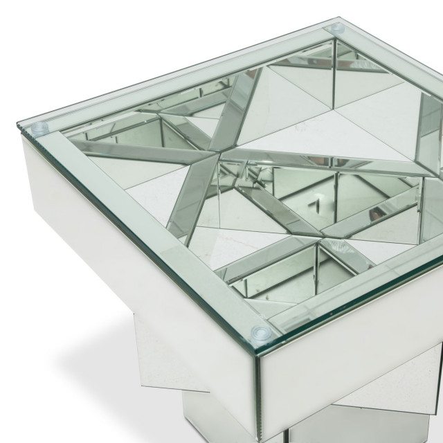 Montreal Geometric Square End Table - Contemporary - Side Tables And ...