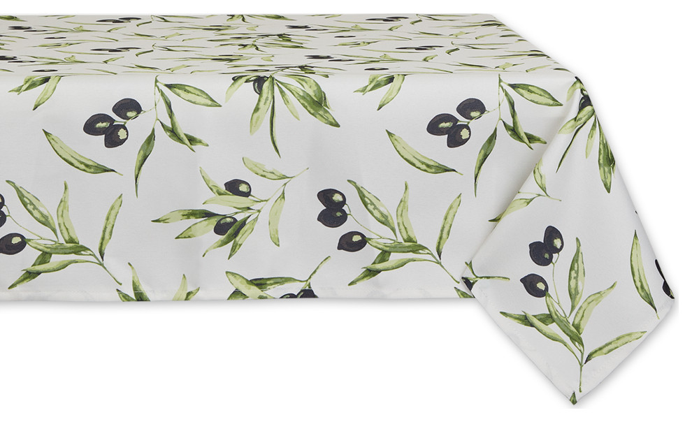 Beachy Stripe Print Outdoor Tablecloth With Zipper 60 Round ...