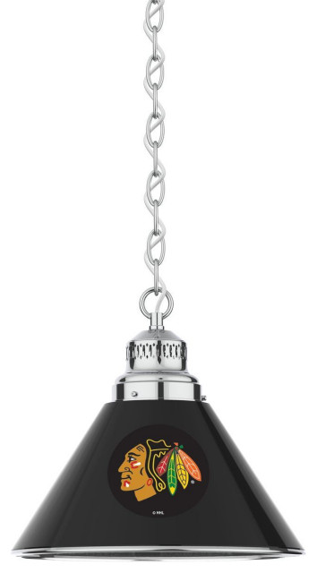 Holland Chicago Blackhawks Pendant Light - Chrome Fixture ...