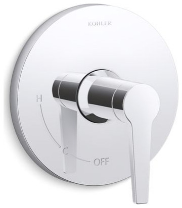 Kohler Rite-Temp Shower Valve Trim, Polished Chrome - Tub And Shower ...
