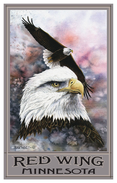 by Artist Dave Bartholet Red Wing Minnesota Bald Eagle Art Print, 30 ...