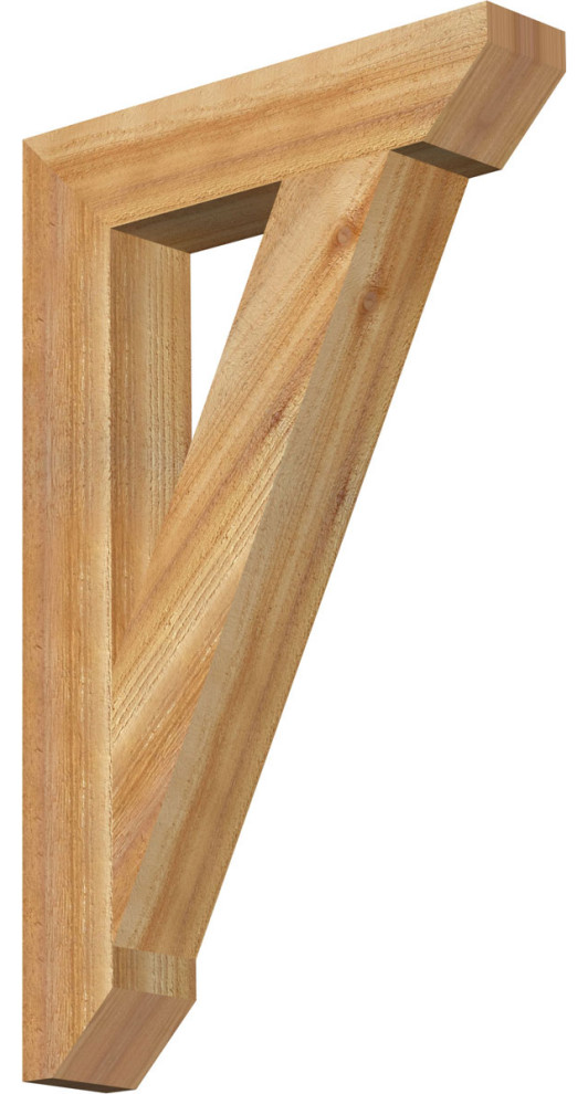 Balboa Traditional Bracket, 26"Dx38"H, 3 1/2"W Western Red Cedar/Smooth ...