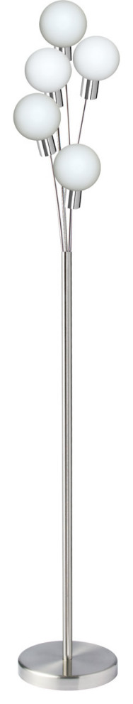 Signature 5 Light Floor Lamp, Satin Chrome - Contemporary - Floor Lamps ...