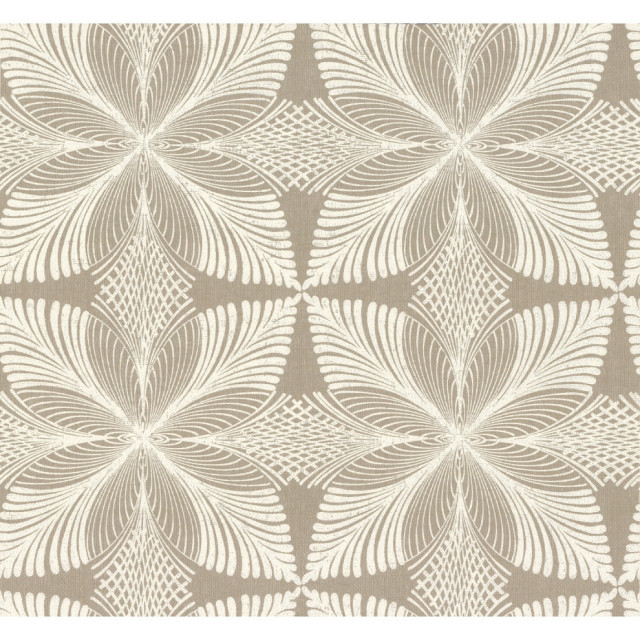 Tan Metallic Roulettes Wallpaper - Contemporary - Wallpaper - by York ...