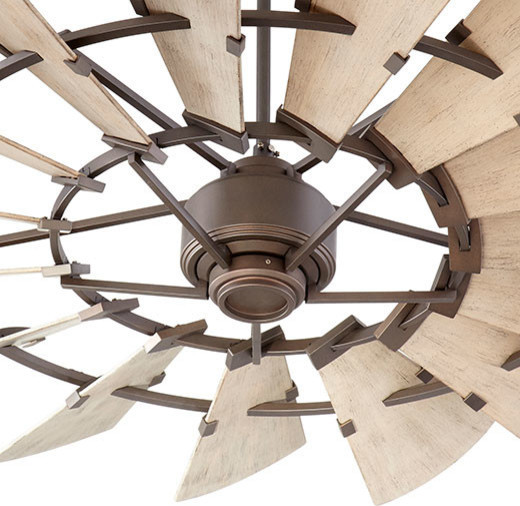 Windmill 60" Damp Fan, 60" - Farmhouse - Ceiling Fans - by Lampclick ...