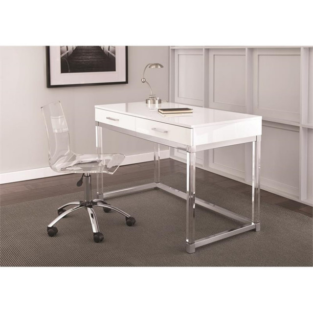 Steve Silver Everett White Painted Wood Desk - Contemporary - Desks And ...