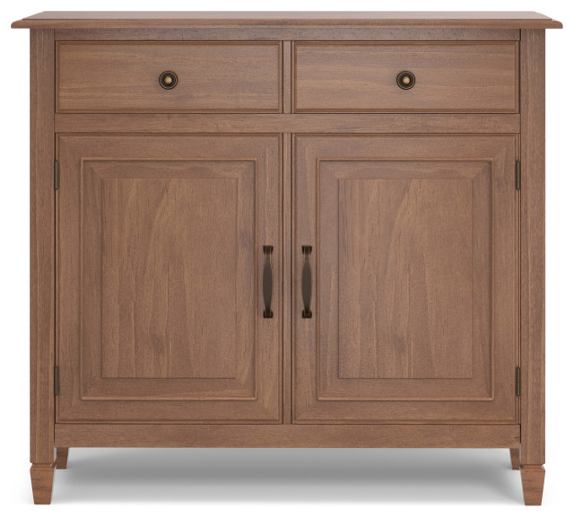 Connaught Solid Wood Entryway Storage Cabinet, Medium Saddle Brown ...