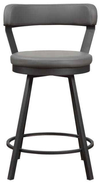 Benzara BM219931 Leatherette Counter Height Chair, Metal Slanted Legs ...