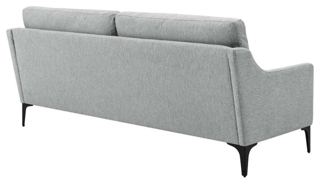 Corland Upholstered Fabric Sofa, Light Gray - Contemporary - Sofas - by ...