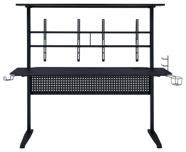 Gewnee Gaming Table w/USB Port, Black - Transitional - Game Tables - by ...