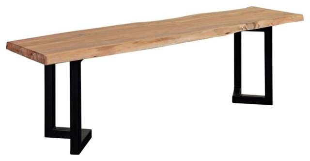 Porter Designs Manzanita Solid Acacia Wood Dining Bench - Natural ...
