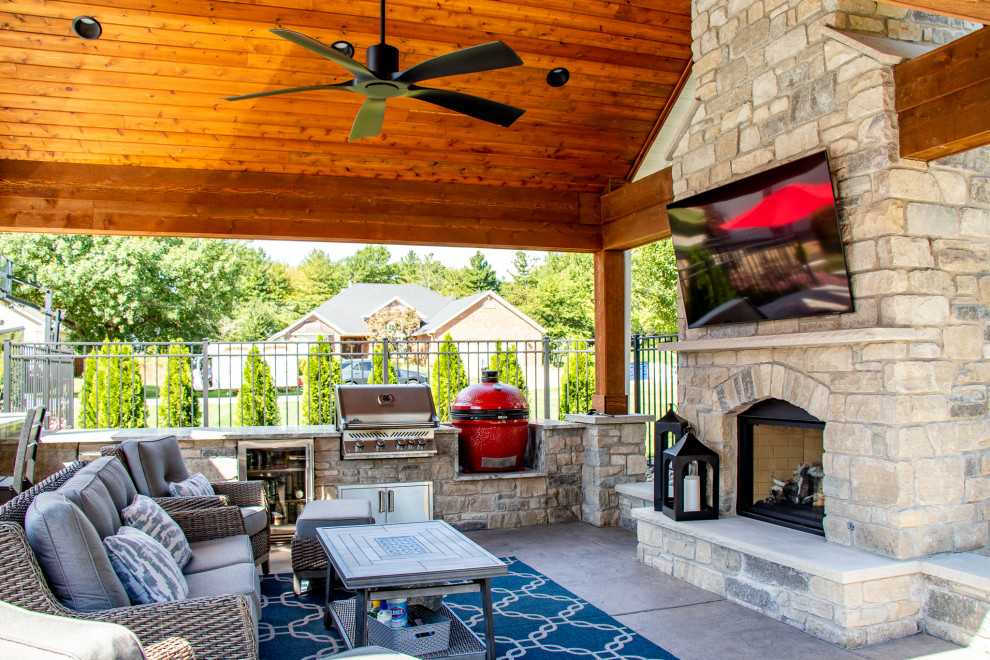 Open Gable Pool House - Patio - St Louis - by Heartlands Building ...