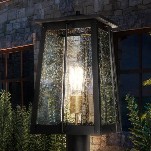 Luxury Craftsman Post Light, Matte Black & Native Brass, UEX1024 ...