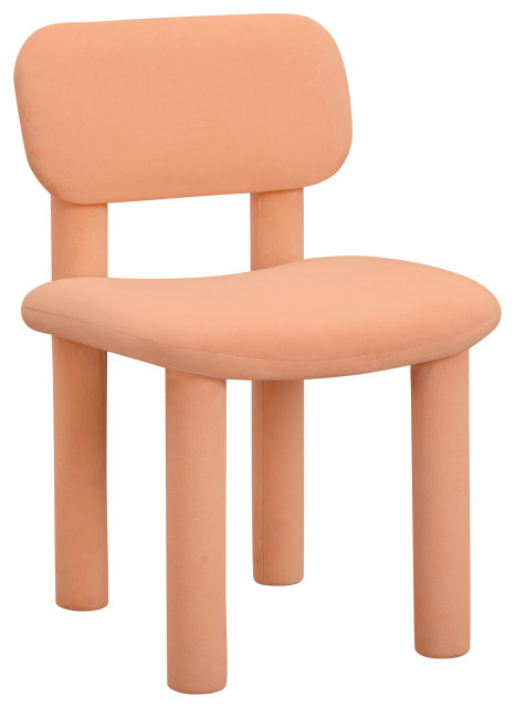 Elise Mellow Salmon Velvet Dining Chair Salmon - Contemporary - Dining ...