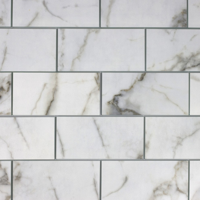 Bianco Carrara 3x6 Glass Subway Accent & Backsplash Wall Tile ...