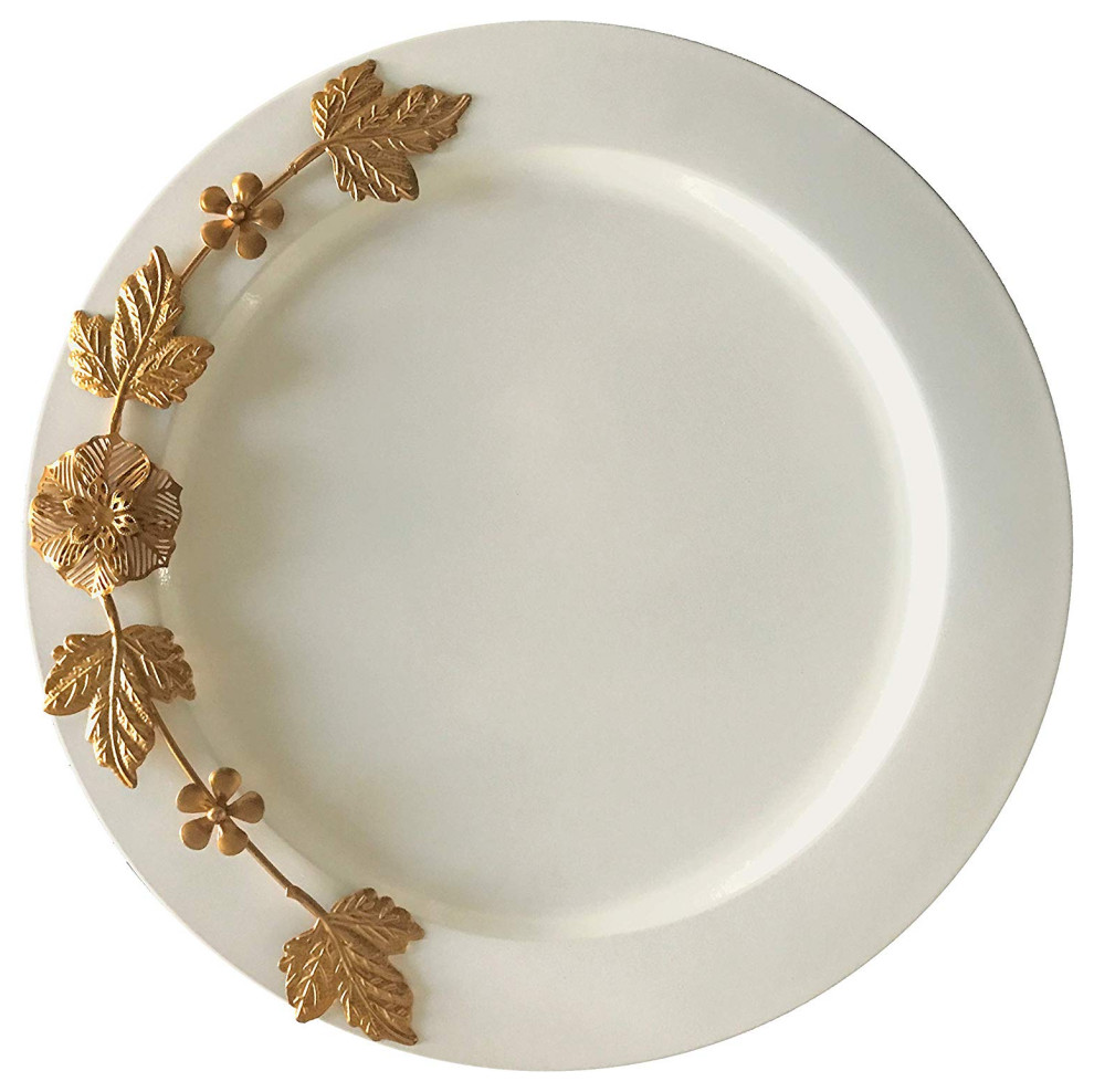 13" Decorative Elegant Charger Plates, Set of 2 - Contemporary ...
