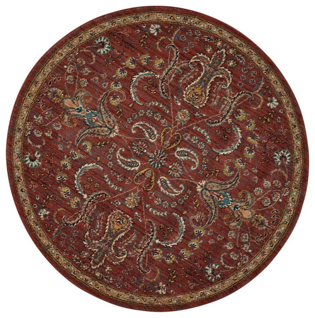 Nourison Nourison 2020 Brick Area Rug, 5' Round - Traditional - Area ...
