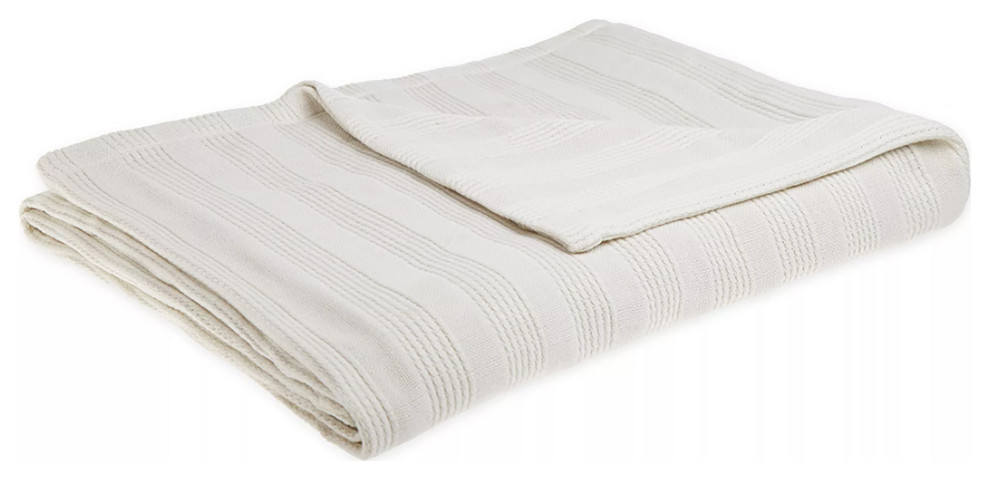 Nestwell Stripe Blanket, Twin - Transitional - Blankets - by Sunham ...